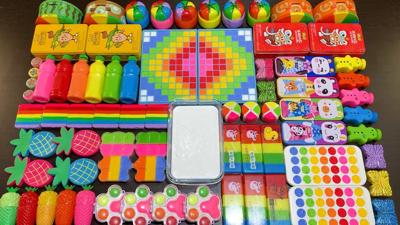 BEST SLIME l Mixing All My Slime Smoothie Foot Slime ASMR - YouTube