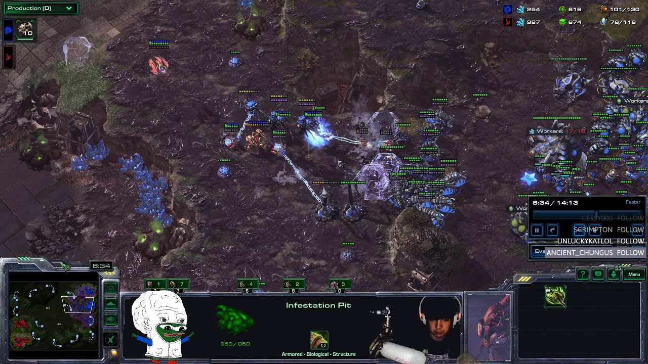 StarCraft 2 - Grandmaster ~ Dominating Protoss with Infestor Roach ...