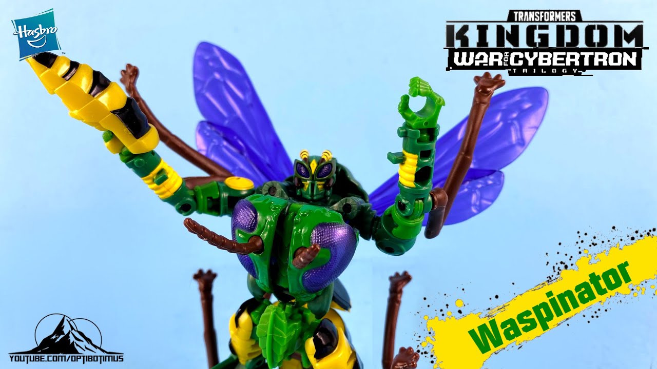 Transformers War for Cybertron Kingdom Deluxe Class WASPINATOR Video Review - YouTube