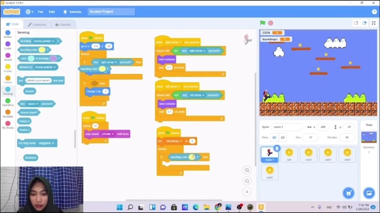Membuat Game Sederhana Mario Jump dengan Scratch - YouTube