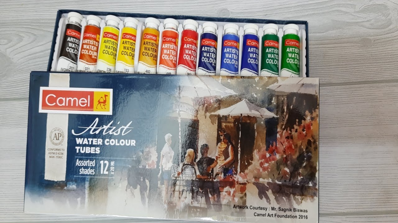 Camel Artist Watercolor Tubes | (12 Shades 20 ML) UNBOXING & REVIEW ...