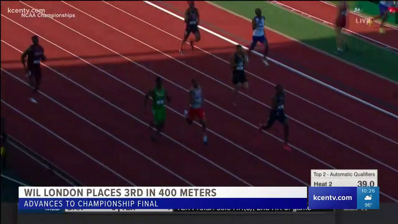 Wil London places 3rd in 400 meters - YouTube