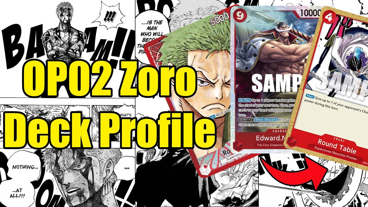 Roronoa Zoro One Piece OP02 Deck Profile Post Paramount War - YouTube