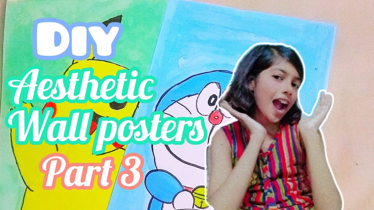 DIY aesthetic wall posters part 3| how to make posters for room decor ...