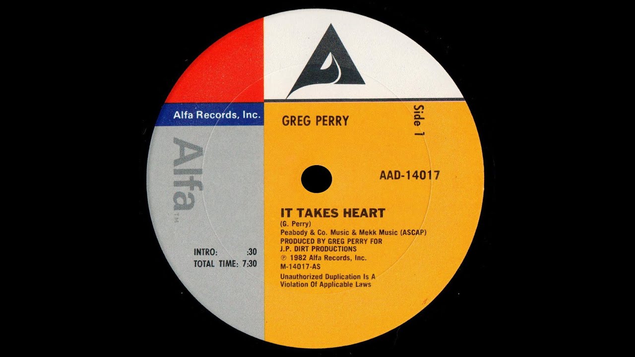 Greg Perry - It Takes Heart - Vocal '82 - YouTube