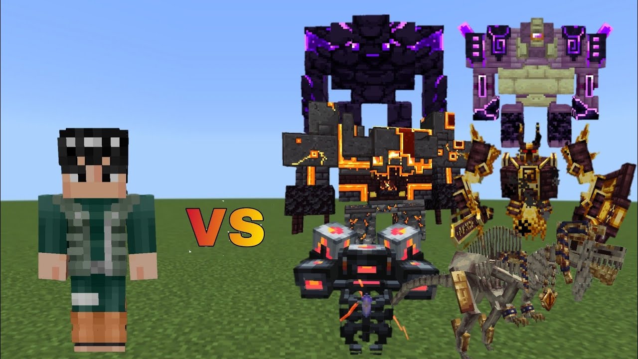 Might Guy vs L Ender Cataclysm Bosses | Minecraft Java | Mob Battle ...