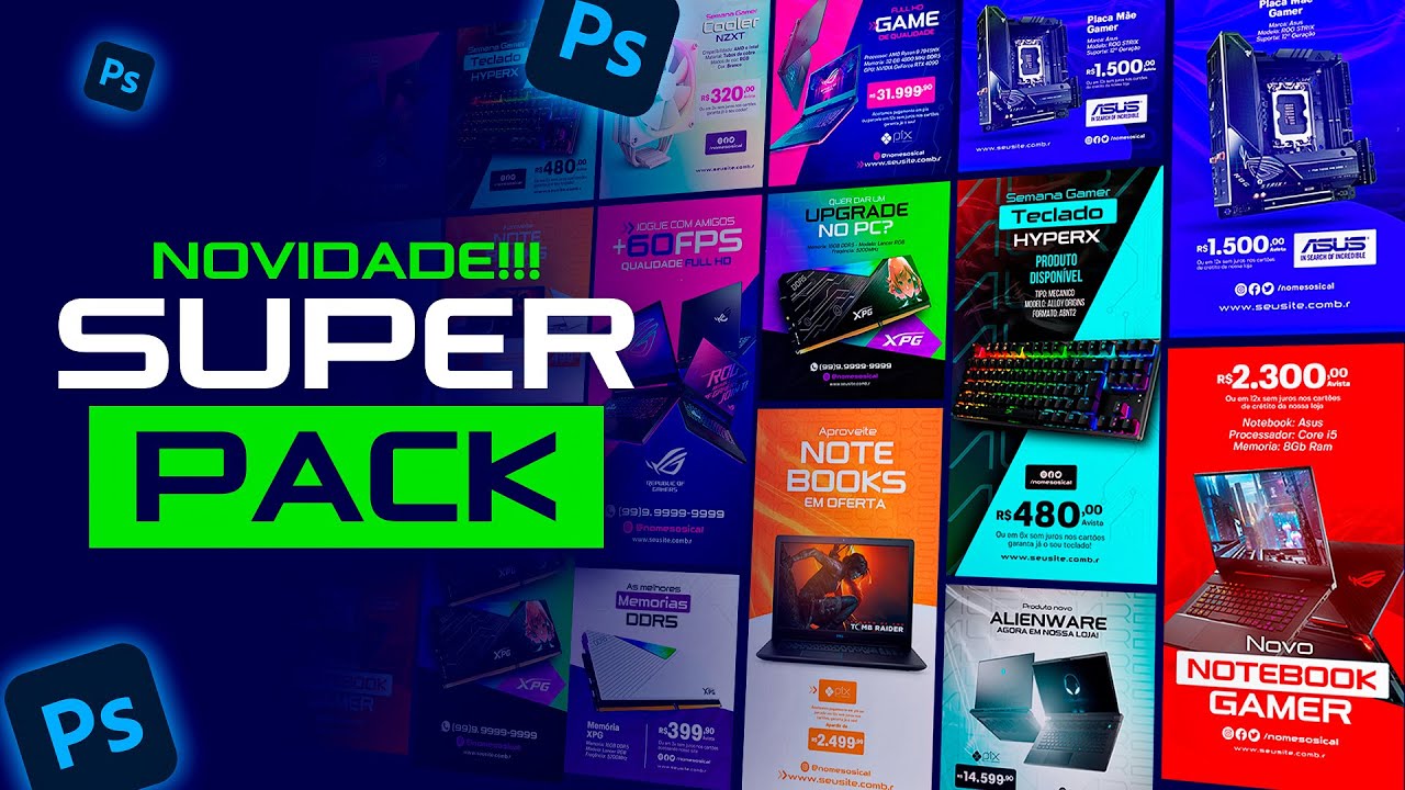 PACK INFORMÁTICA | SOCIAL MEDIA PSD - YouTube