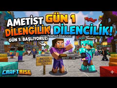 Craftrise Ametist Para Dilenme / Para dilenme gün 1
