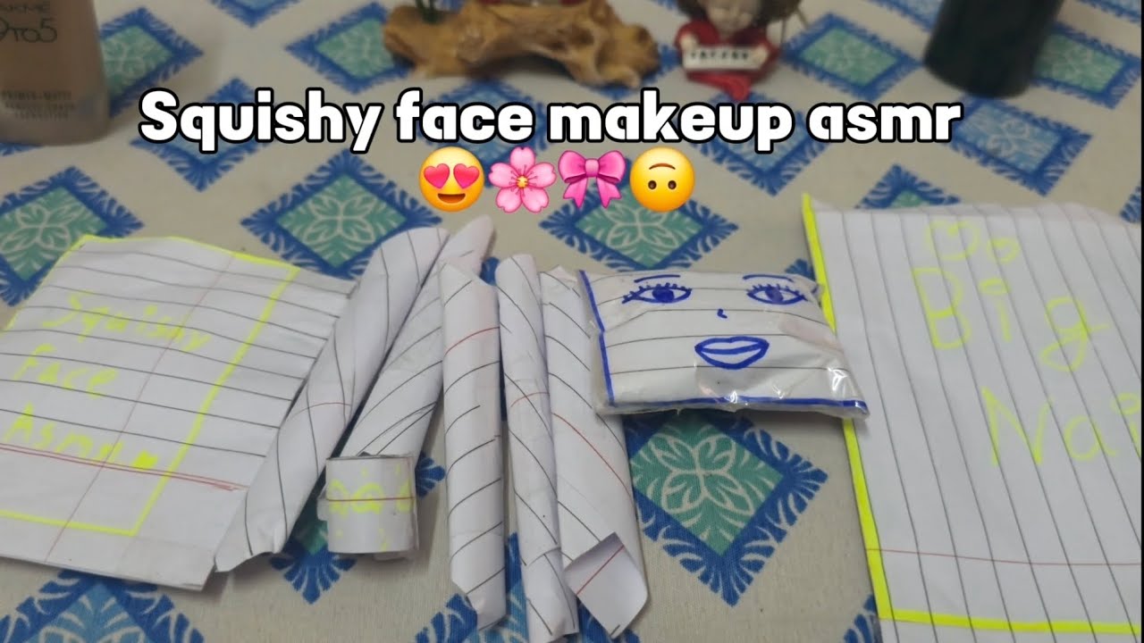SQUISHY FACE MAKEUP ASMR AND BIG NAILS 💅 😍 💖 💓 💕 - YouTube