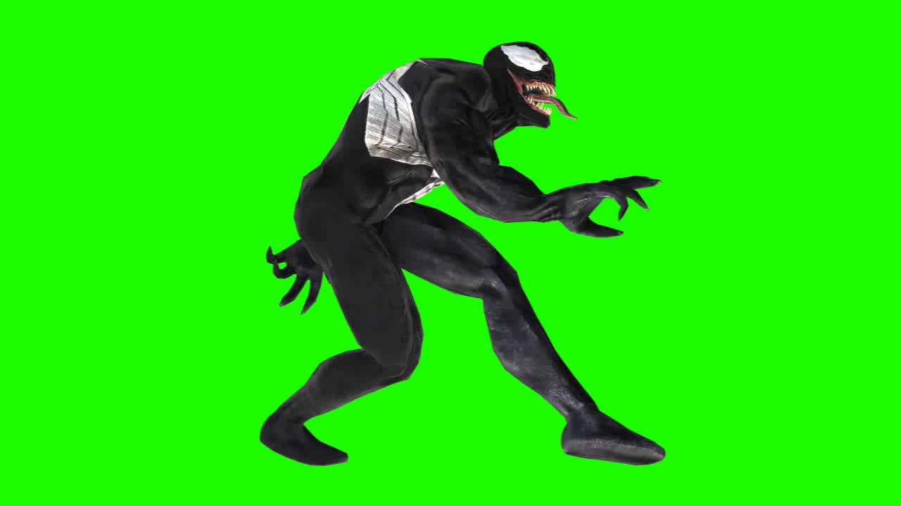 Venom walk animated left chroma - YouTube