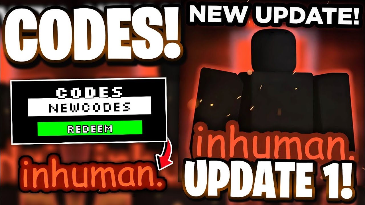 UPDATE 1! All LATEST UPDATE 1 CODES FOR INHUMAN! ROBLOX INHUMAN CODES ...