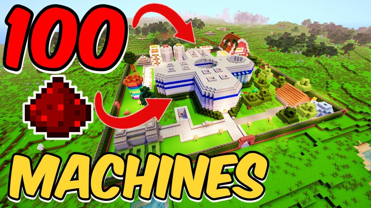 This Minecraft BASE Has 100 Different REDSTONE MACHINES... - YouTube