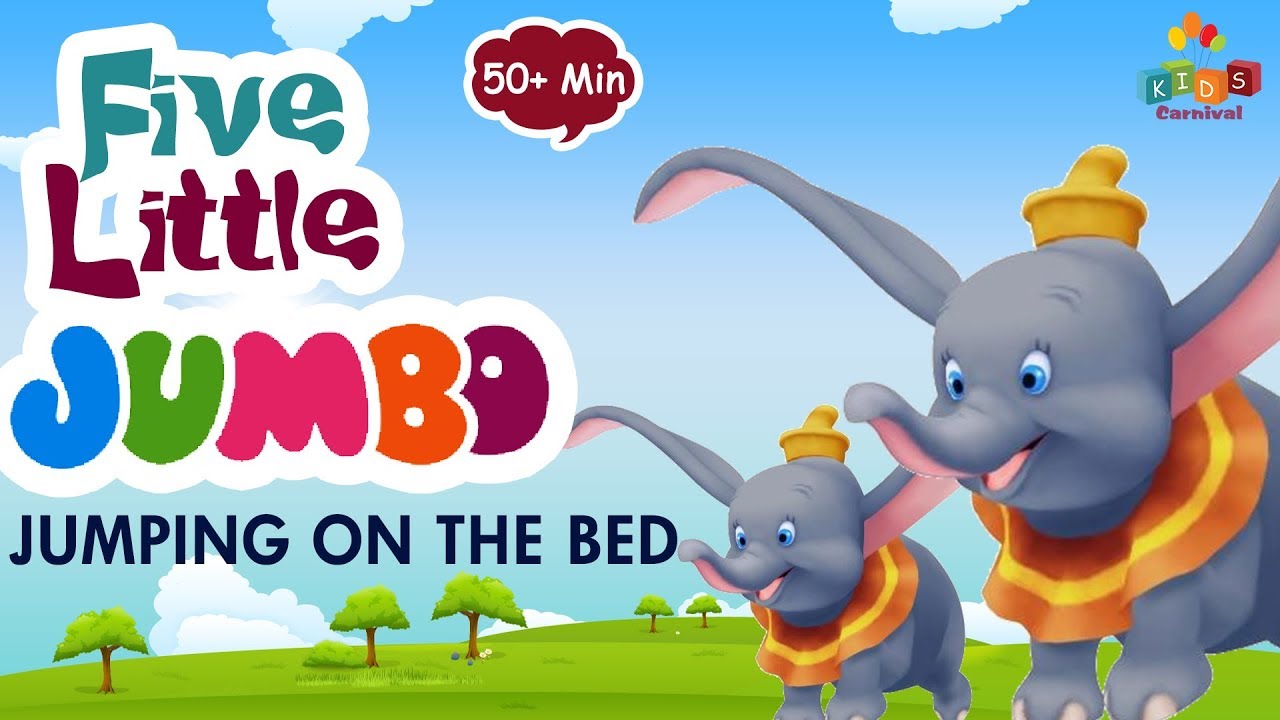 Five Little Jumbo Jumping On The Bed | TOP NURSERY RHYME for KIDS ...