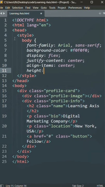 Name Card Code In Html Css Codingin17 Html Shorts Youtube
