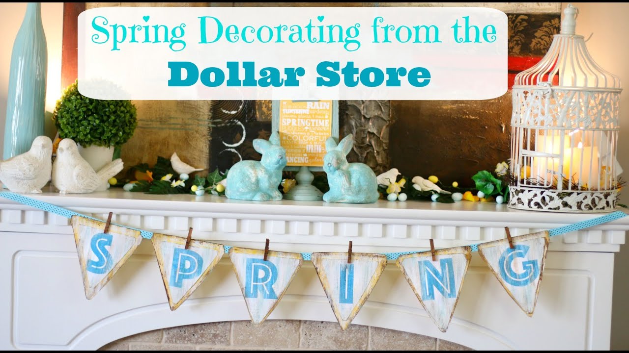 Spring Decorating from The Dollar Store - YouTube