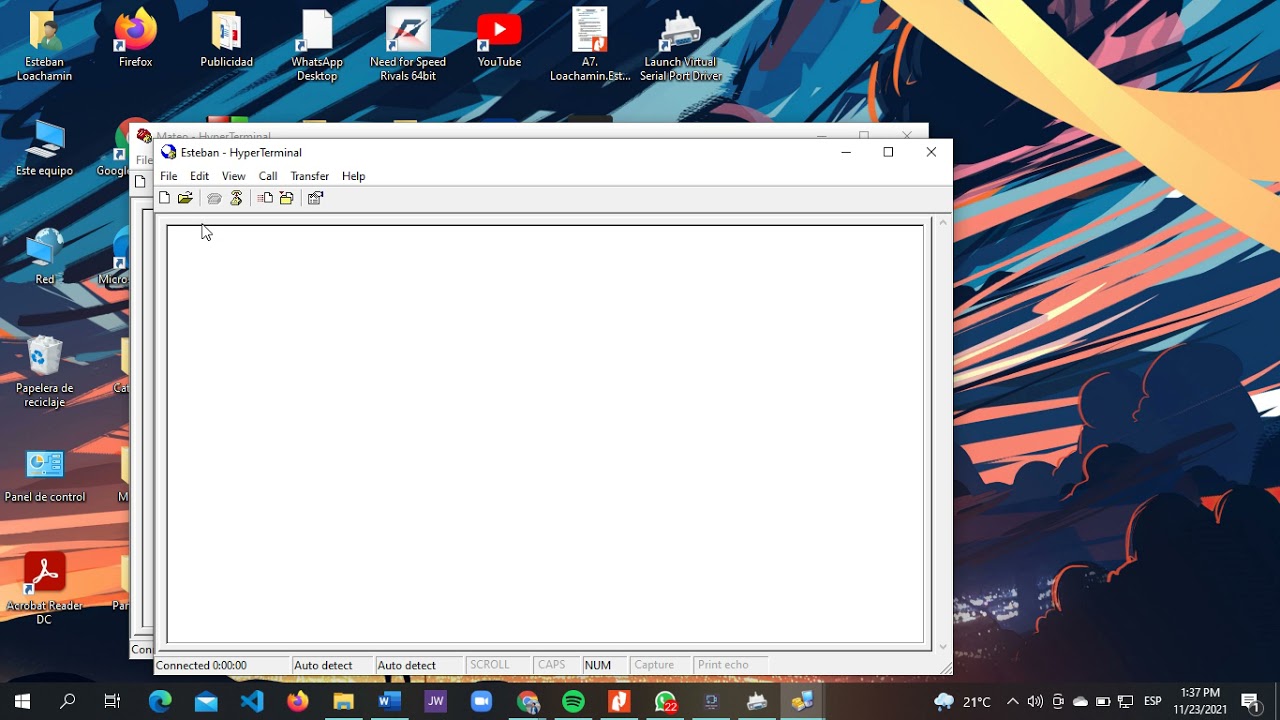 Conexion null-modem virtual - YouTube