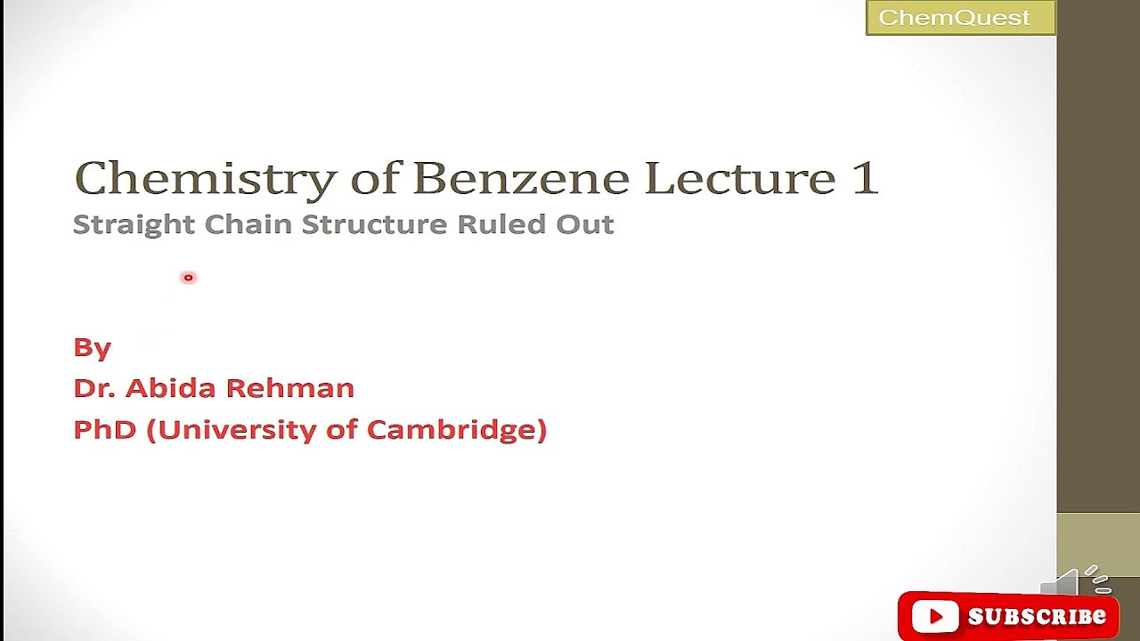 Straight Chain Structure Ruled Out for Benzene (Urdu/Hindi/English ...