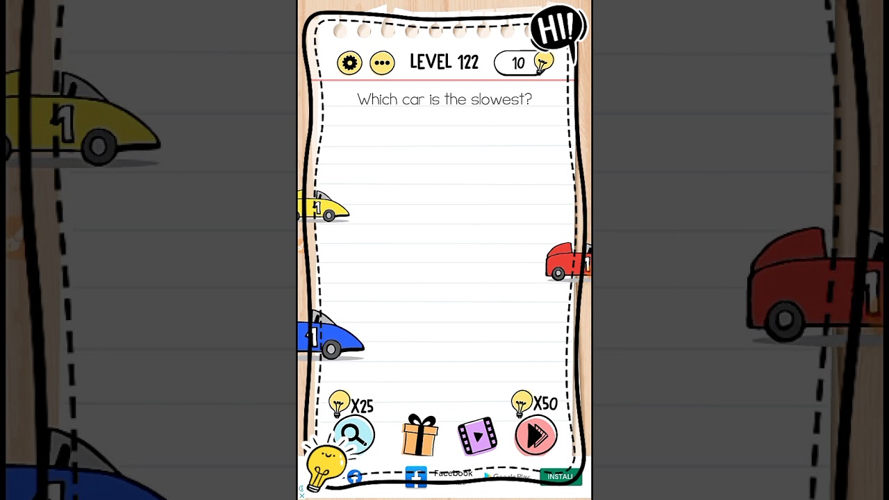 Which car is the slowest ? Brain test level 122 - YouTube