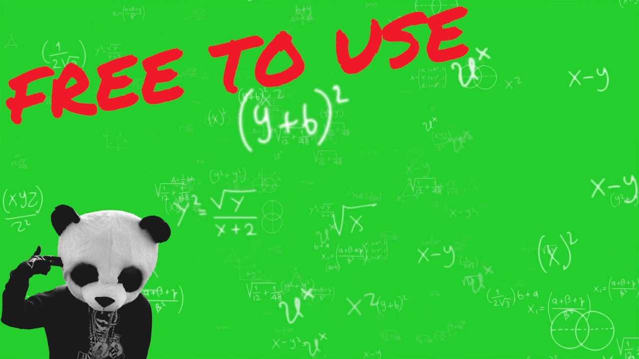 flying math formulas Background greenscreen effect with sound Chromakey ...