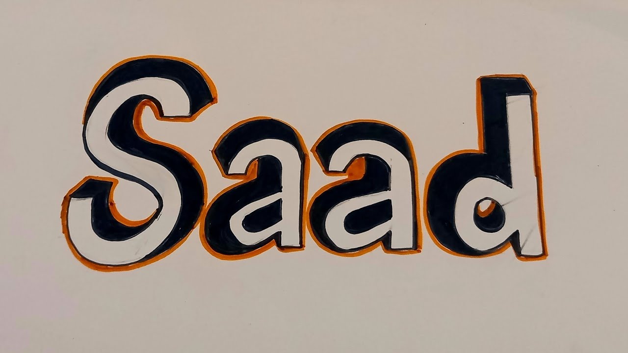 Saad || how to write Saad in 3d handwriting || 3d name writing - YouTube