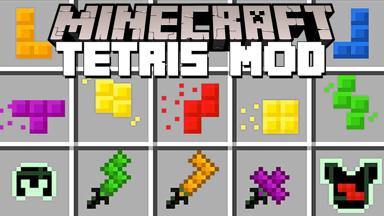 Minecraft TETRIS BLOCKS / PLAYABLE TETRIS MOD! (Minecraft Mods) - YouTube