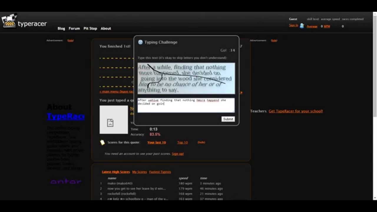 Legit Typeracer Hack 2015 Youtube