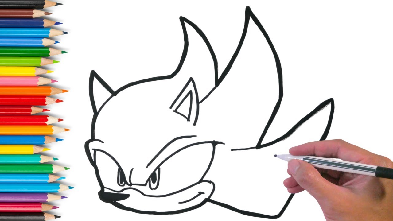 ⚡ Super Sonic Drawing Tutorial – Easy Step by Step Art for Kids ...