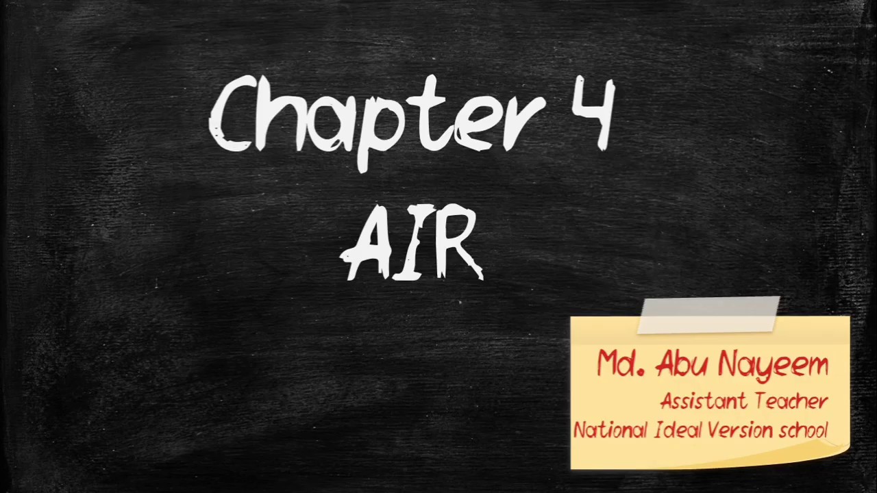 CLASS FIVE || SCIENCE || CHAPTER-4 (AIR) - YouTube