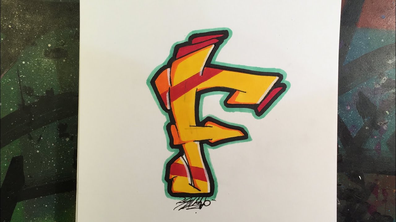 Graffiti Letras: ¨F¨ (Promarker, Edding) ll BELLOSO - YouTube