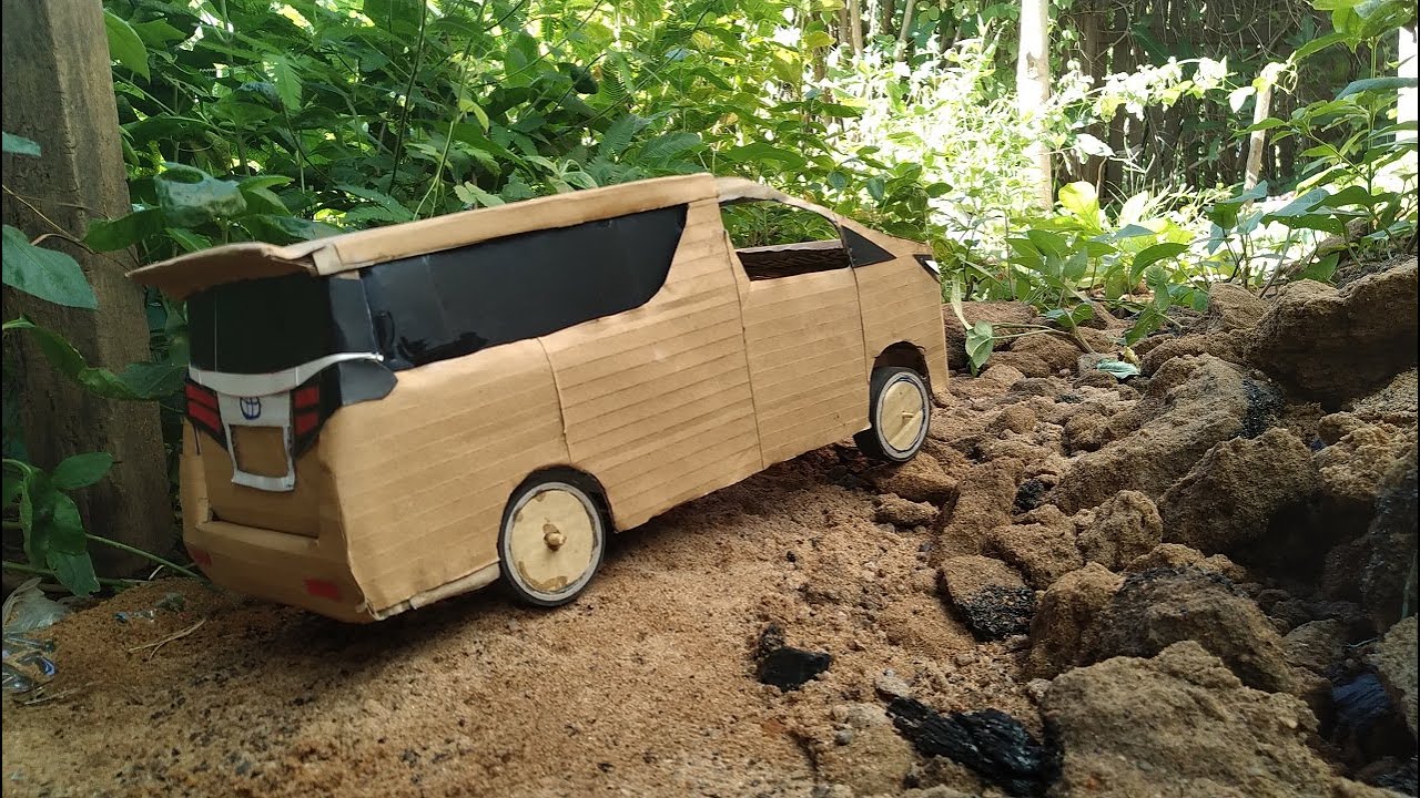 how to make toyota alphard from cardboard - YouTube