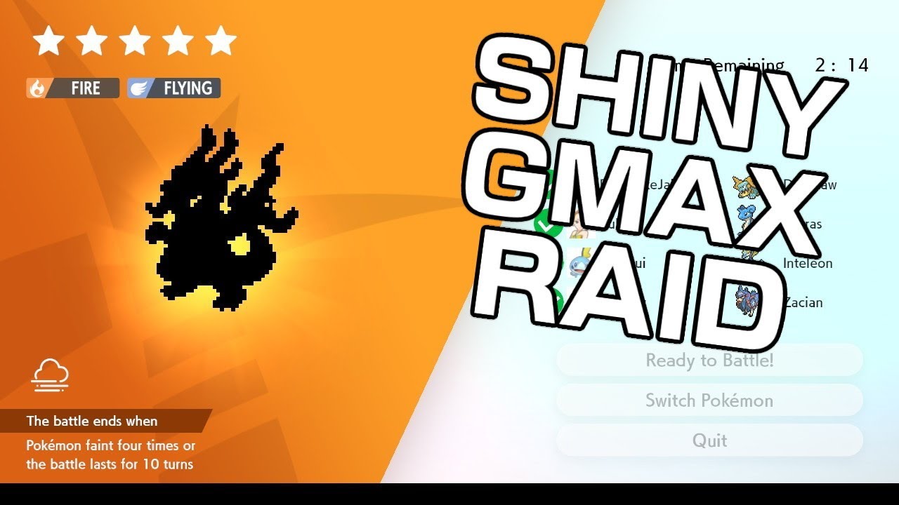 Pokemon Gmax Raid Shiny Charizard!!! - YouTube