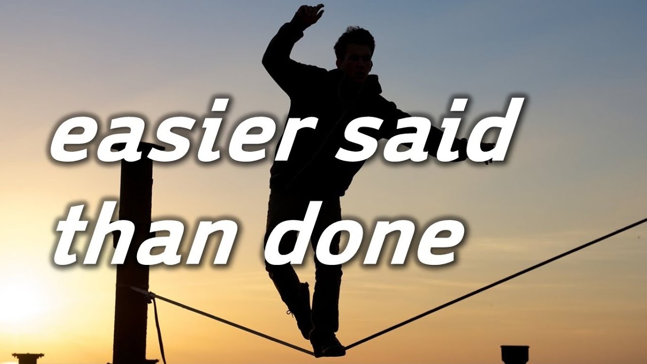 [하루 5분 매일영어] easier said than done - YouTube