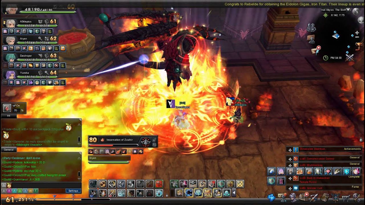 Aura Kingdom: Infernal Abyss (PUG) LVL 80 ZAAHIR / : Guardian/Ravager ...