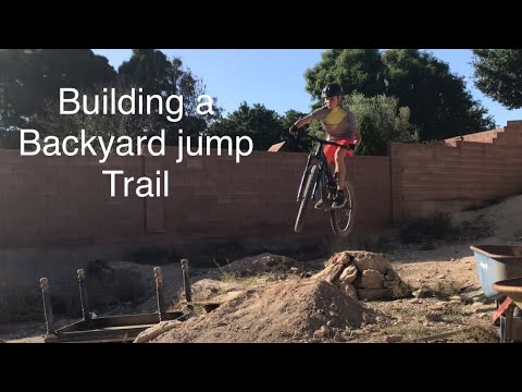 Building a backyard jump line (part 1) #mountainbike #bikejump # ...
