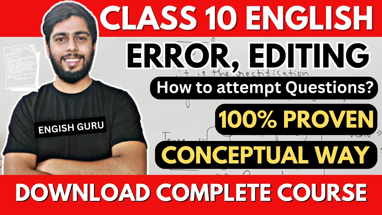 Mastering Editing Questions: Class 10 English CBSE Board - YouTube