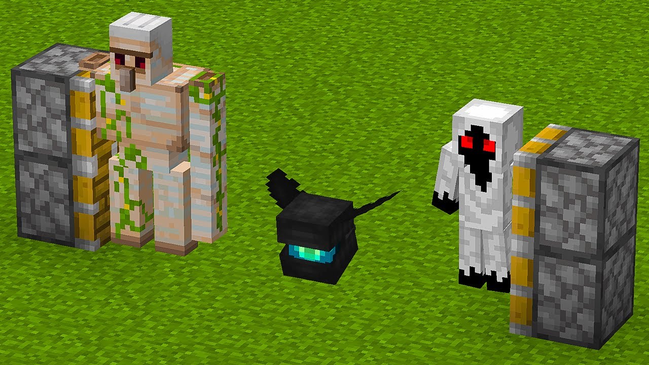 x30 iron golems + x30 ender eyes + x30 entity 303 combined - YouTube
