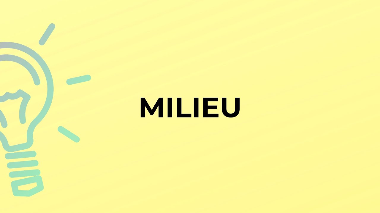 What is the meaning of the word MILIEU? - YouTube