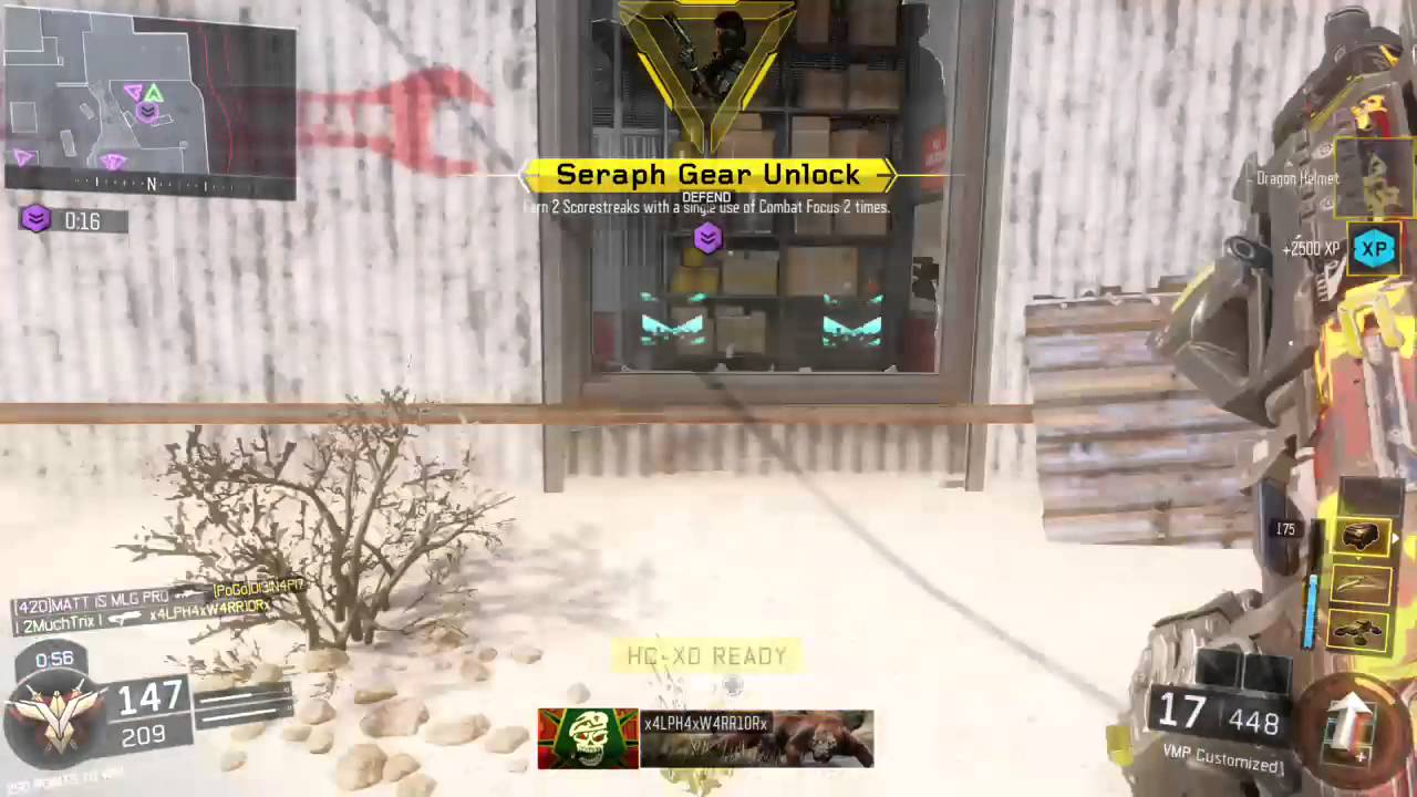 COD BO3: Two Seraph Head Gears One Combat Focus - YouTube