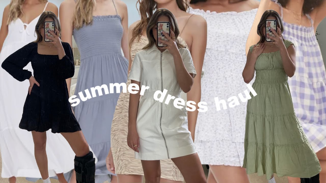 summer dresses try on haul - YouTube