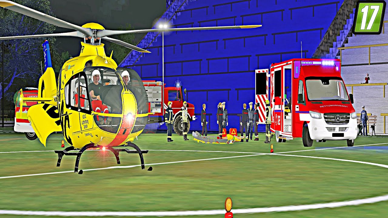 LS17 - Ausleuchten für Rettungshubschrauber bei Fußballspiel 🚁 - YouTube
