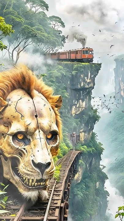 AI Nature Discovery | Travel Exploring | Train and Lion #shorts #memes ...