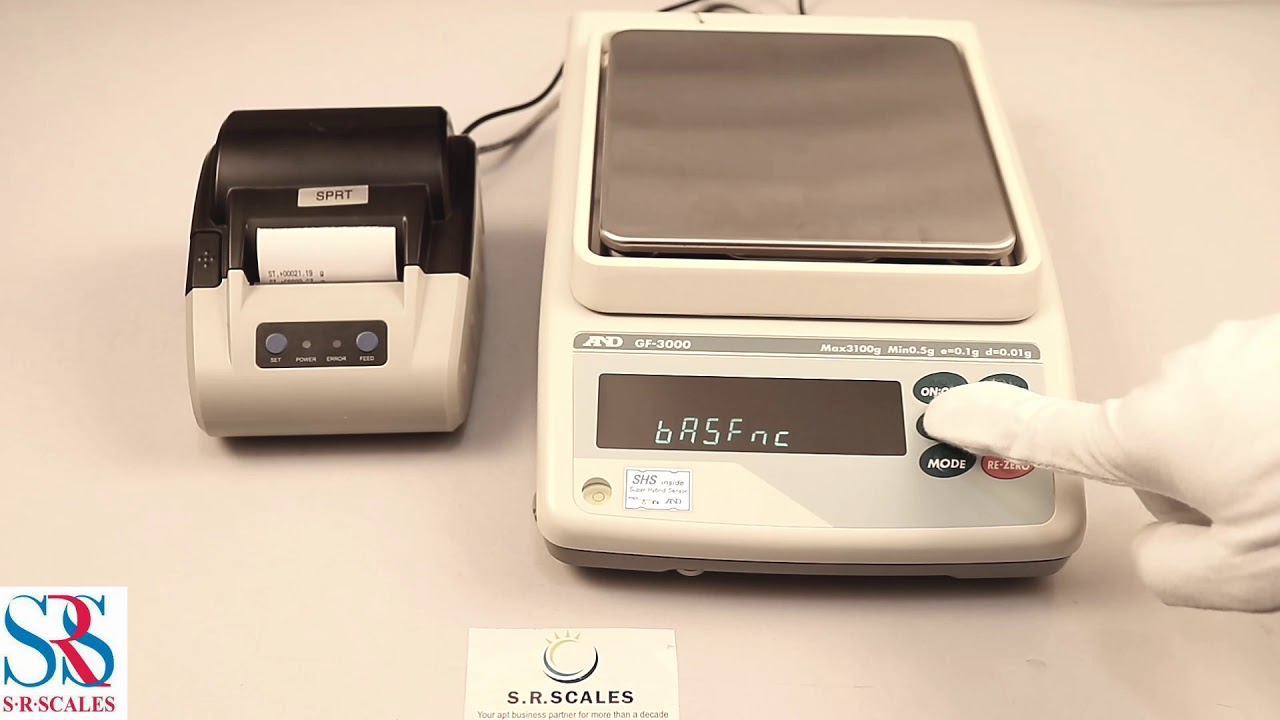 AND GF3000 WITH PRINTER - YouTube
