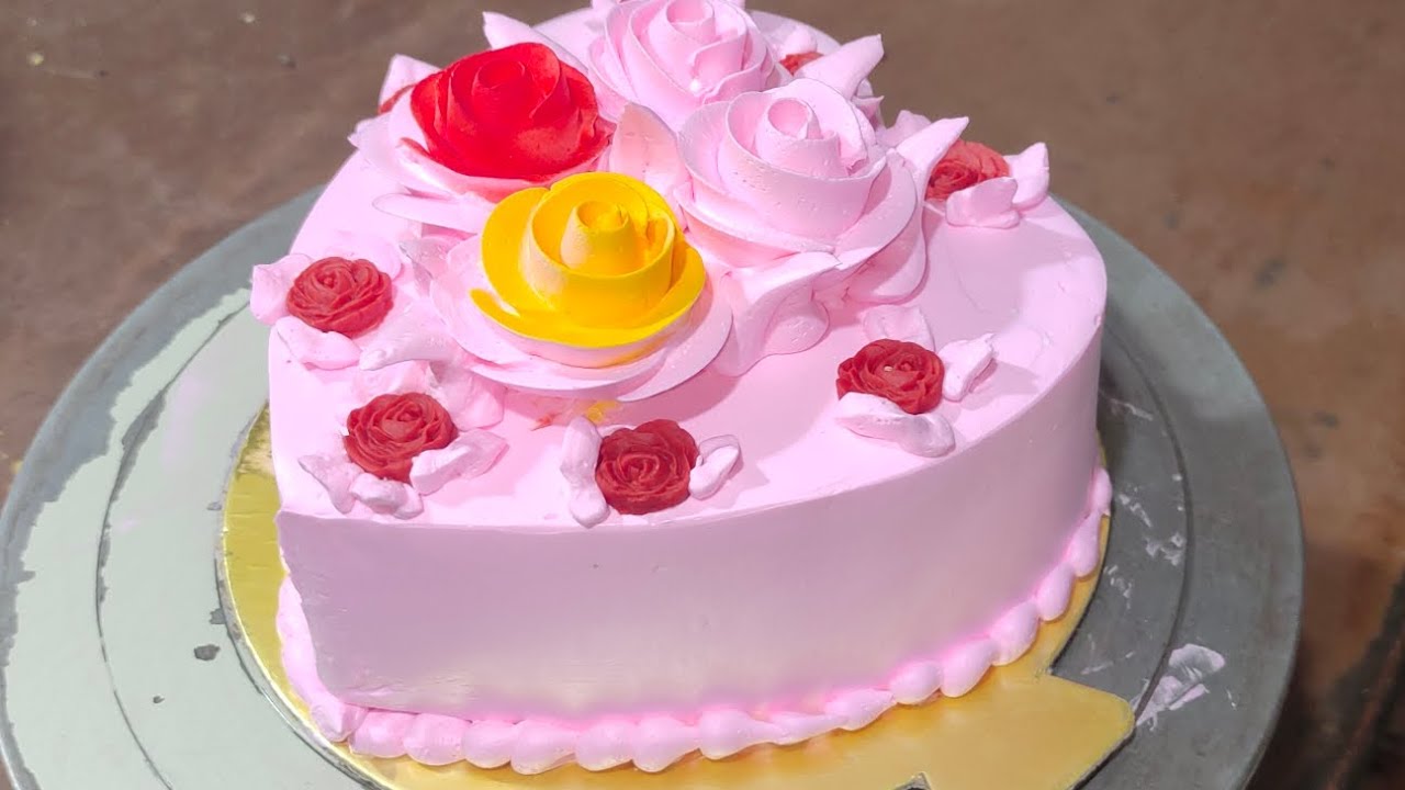 heart shape birthday cake | most satisfying cake decoration ideas for ...