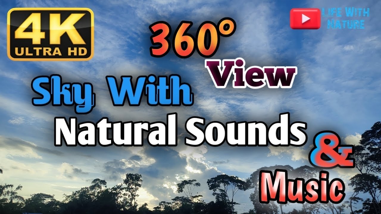 360° Sky View With Music & Natural Sounds ️ || Nature Lovers || Life ...
