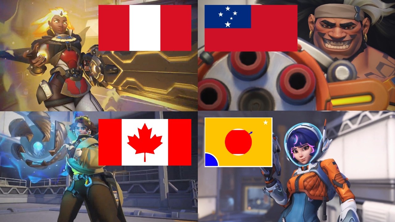 Overwatch 2 - ALL Characters Nationality - YouTube