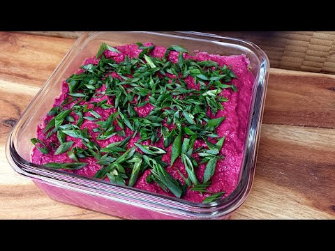 Beet Moutabel - Vegan Beet Hummus Recipe - YouTube