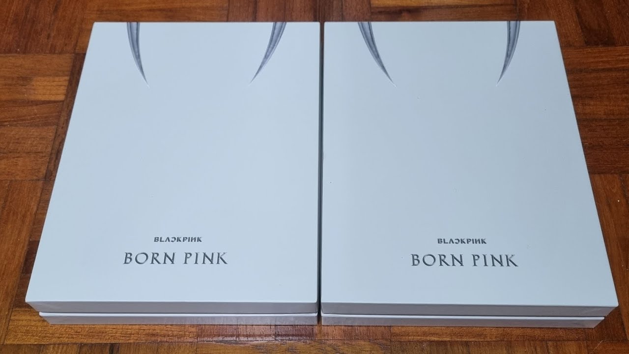 Blackpink Born pink pink venom shut down album unboxing gray vers - YouTube