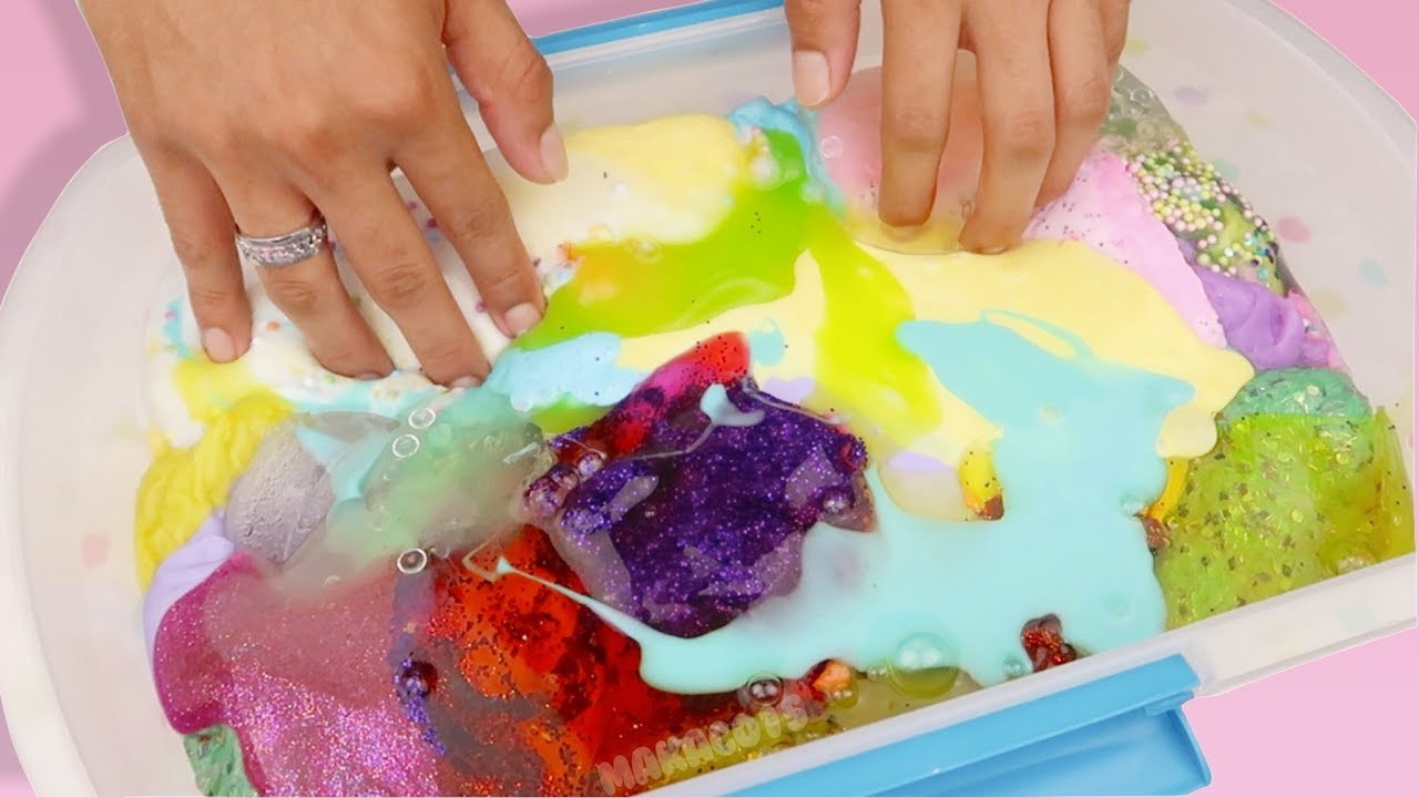 Mezclando Mi Coleccion de Slime💦 MAS DE 49 Tipos de SLIME! - Haz un ...