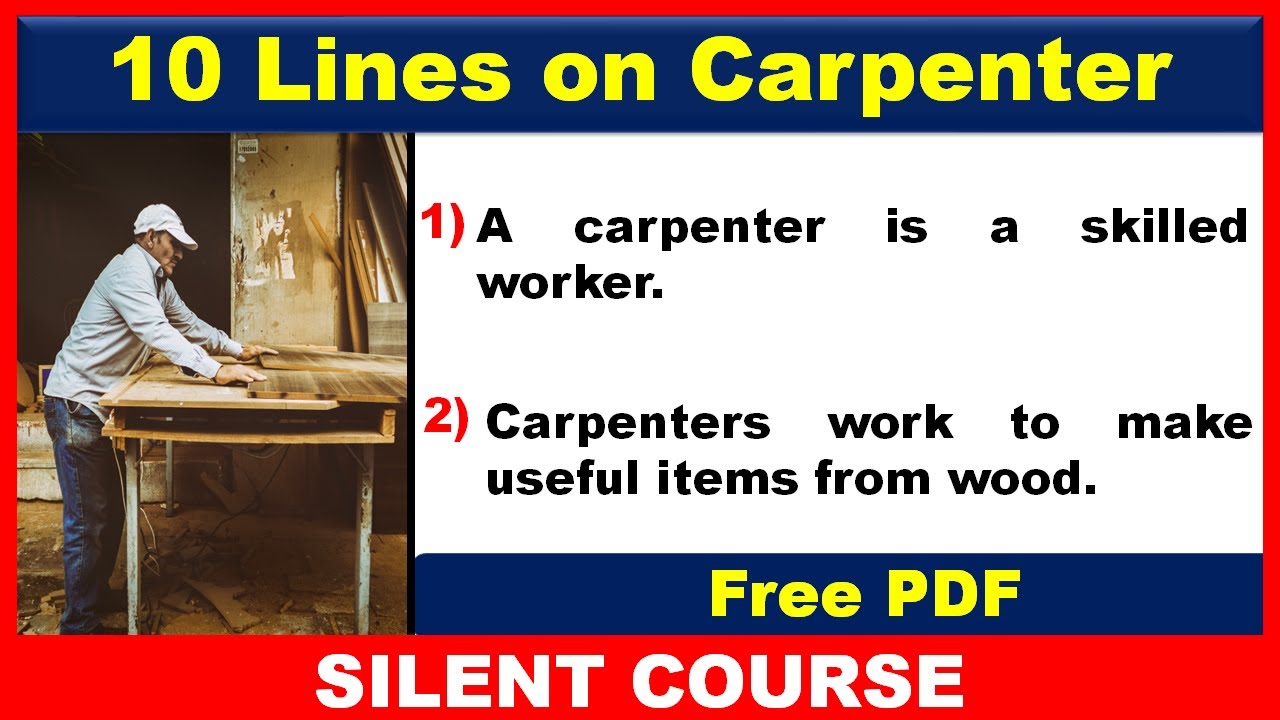 10 Lines on Carpenter | Few Lines About Carpenter | Carpenter 10 Lines ...