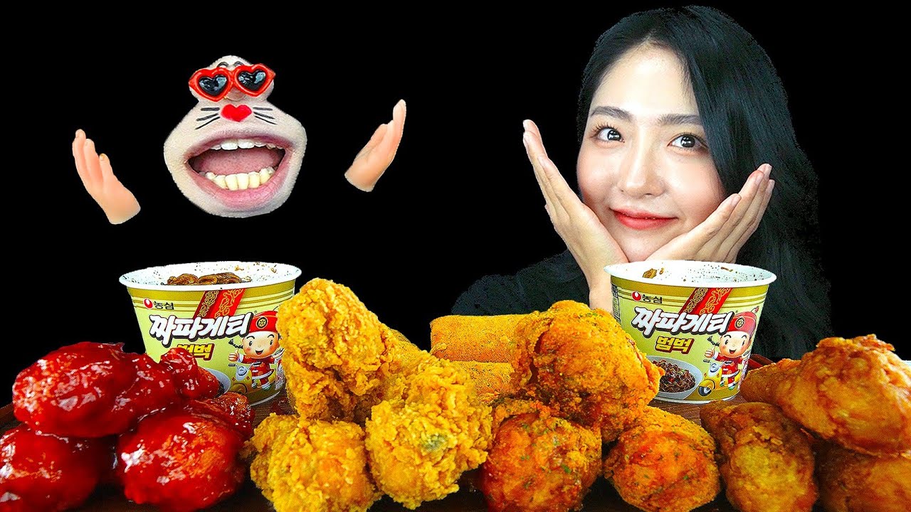 ASMR MUKBANG :) Delicious Chickens! "RealMouth" X "JjoGgoMahn ...